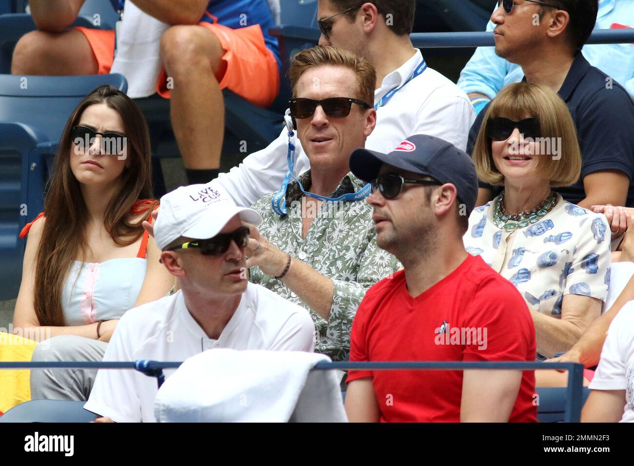 Bee Shaffer, from top left, Damian Lewis and Anna Wintour attend the ...