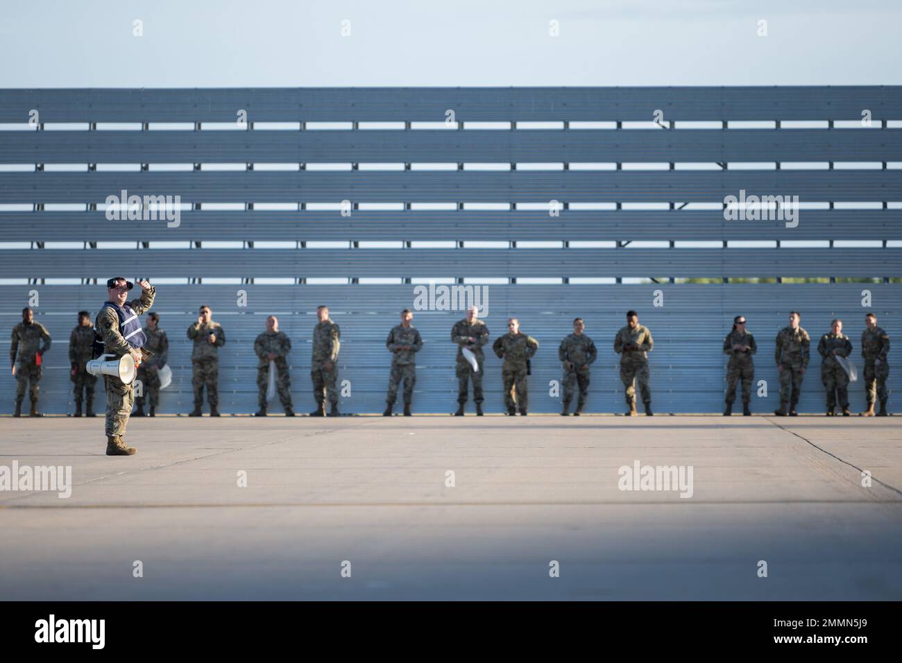 Airmen from McConnell Air Force Base, Kansas, perform a FOD (Foreign ...