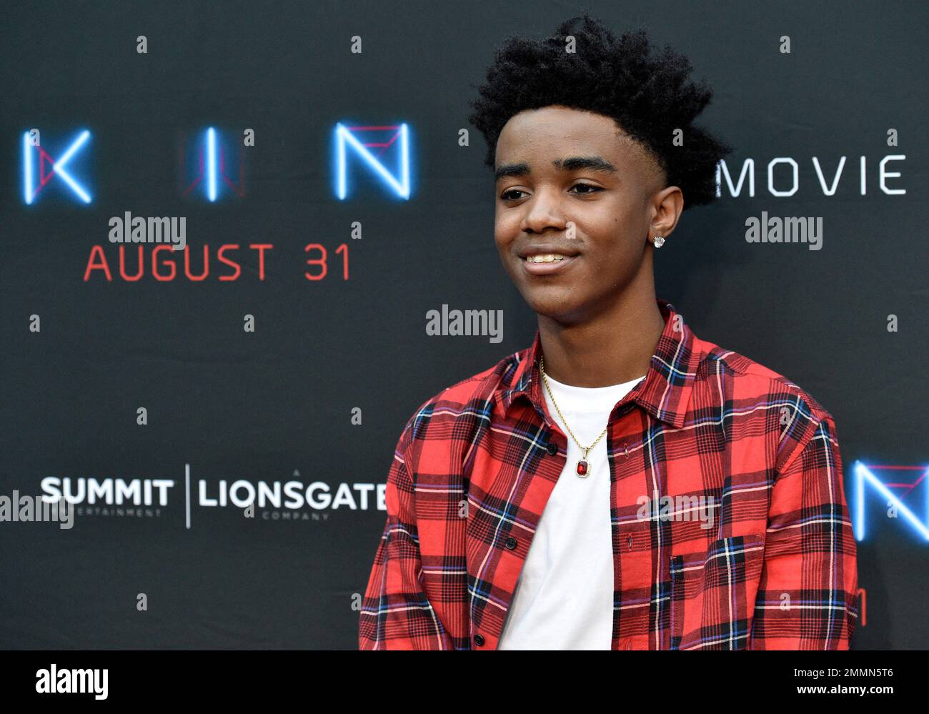 Myles Truitt arrives at the Los Angeles premiere of "Kin" at ArcLight ...