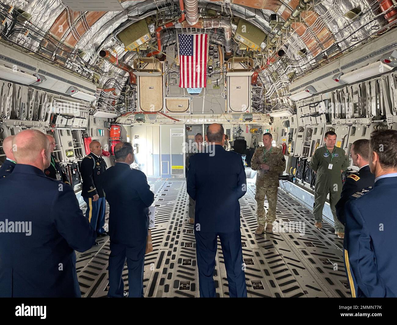 Brazilian Lt. General R.A. Fonesca Neubert gets a briefing on the C-17 ...