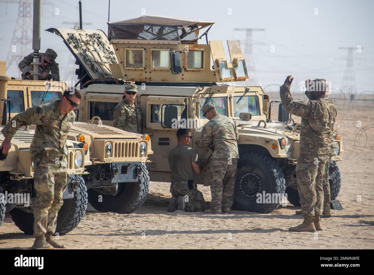 U.S. Army Soldiers with 1st Battalion, 182 Infantry Regiment stage ...