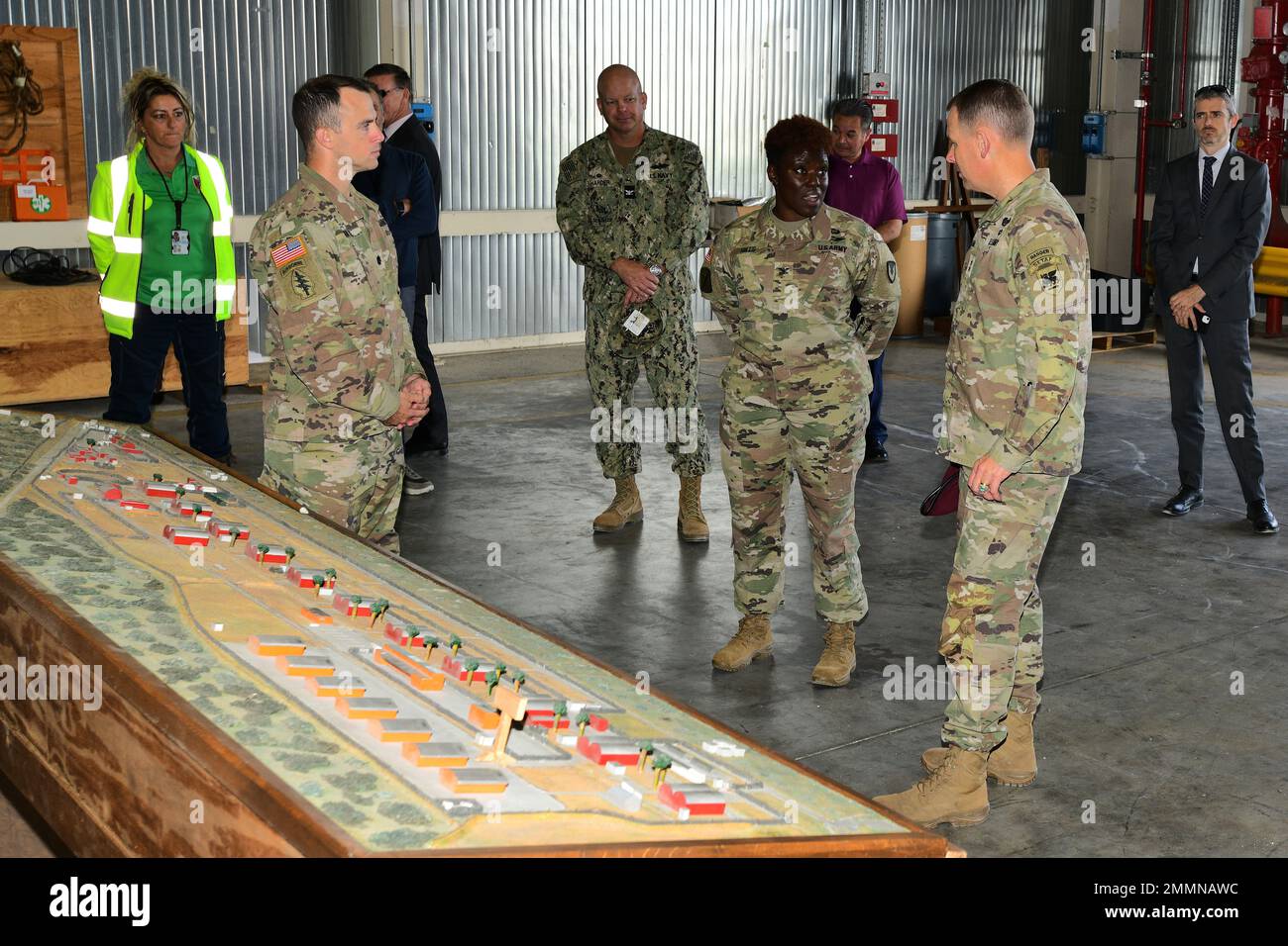 Right, U.S. Army Southern European Task Force, Africa Commanding General Maj. Gen. Todd R ...