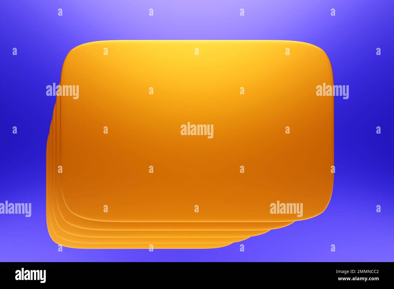 3d illustration of the edges of yellow sheets of paper.Abstract ...