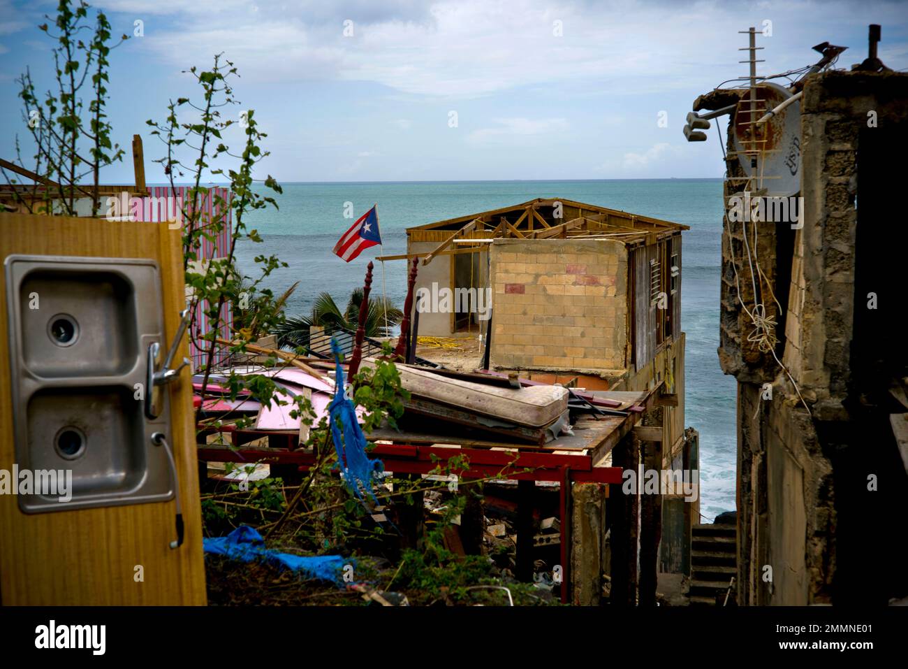 FILE - In this Oct. 5, 2017 file photo, a Puerto Rican national flag is ...