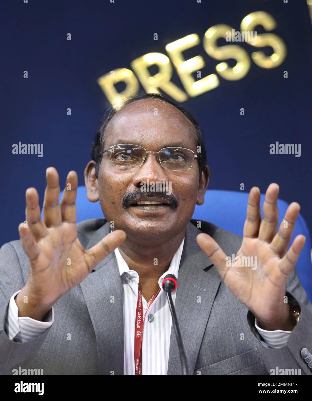 Indian Space Research Organization (ISRO) Chairman K. Sivan addresses a ...