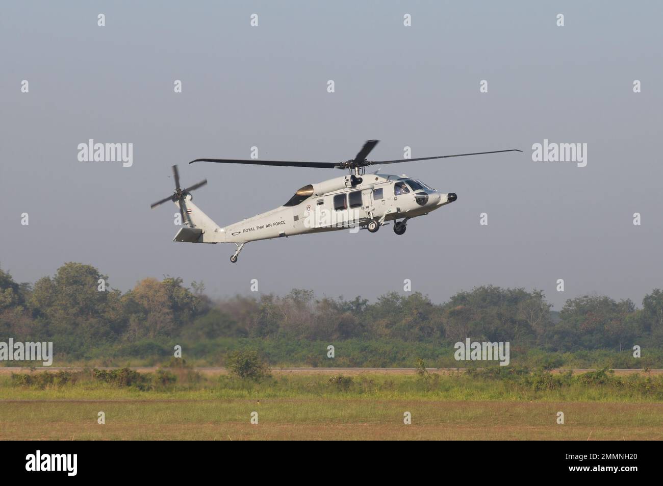 NAKHON PATHOM, THAILAND - January 14, 2023 : Military helicopter Sikorsky Blackhawk S-70i of ...