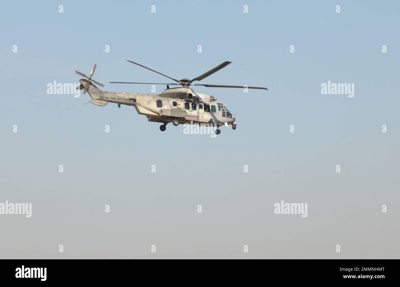 NAKHON PATHOM, THAILAND - January 14, 2023 : Air Show Eurocopter EC725 ...