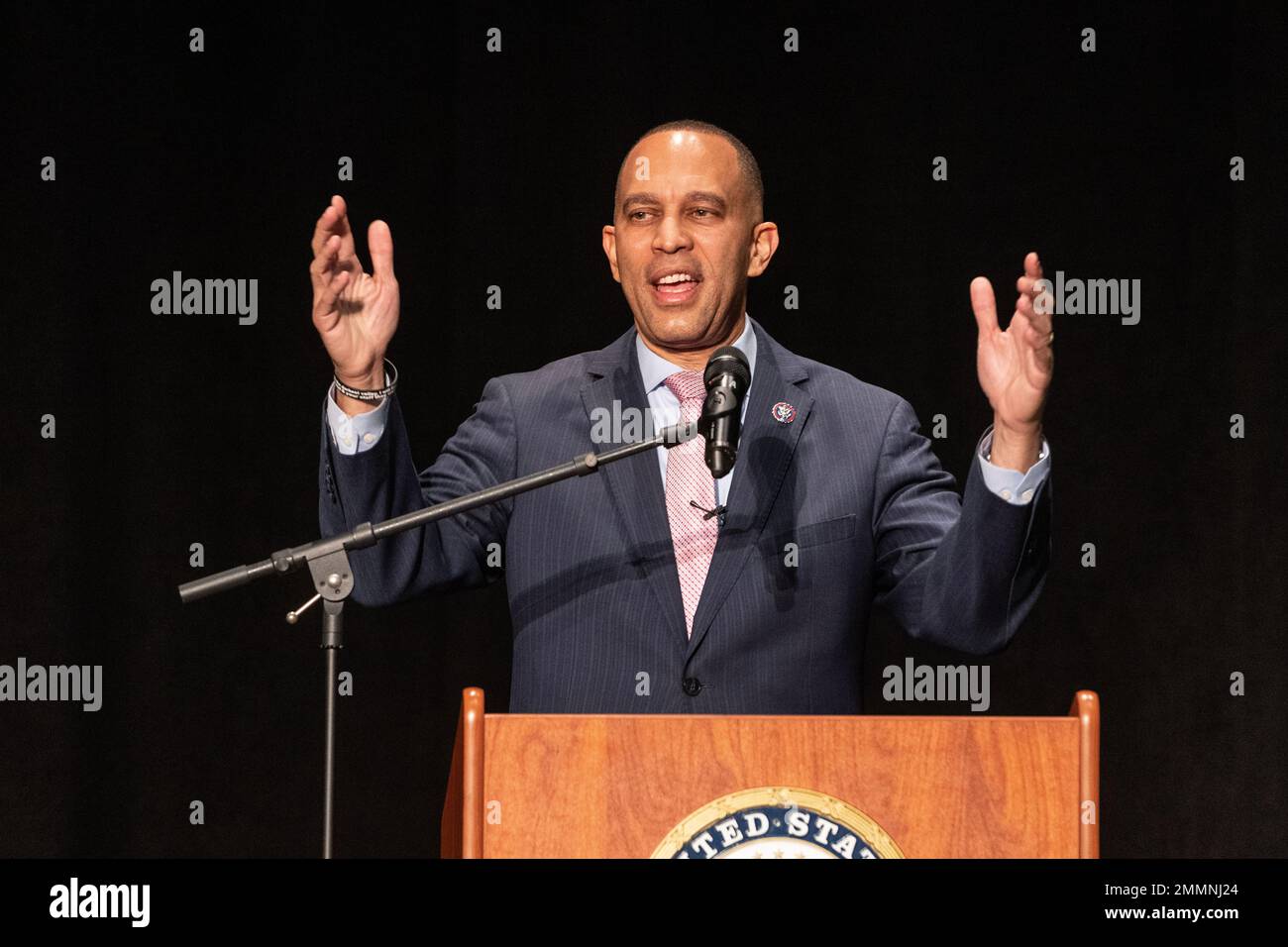 Congressman Hakeem Jeffries speaks during his community inauguration as ...