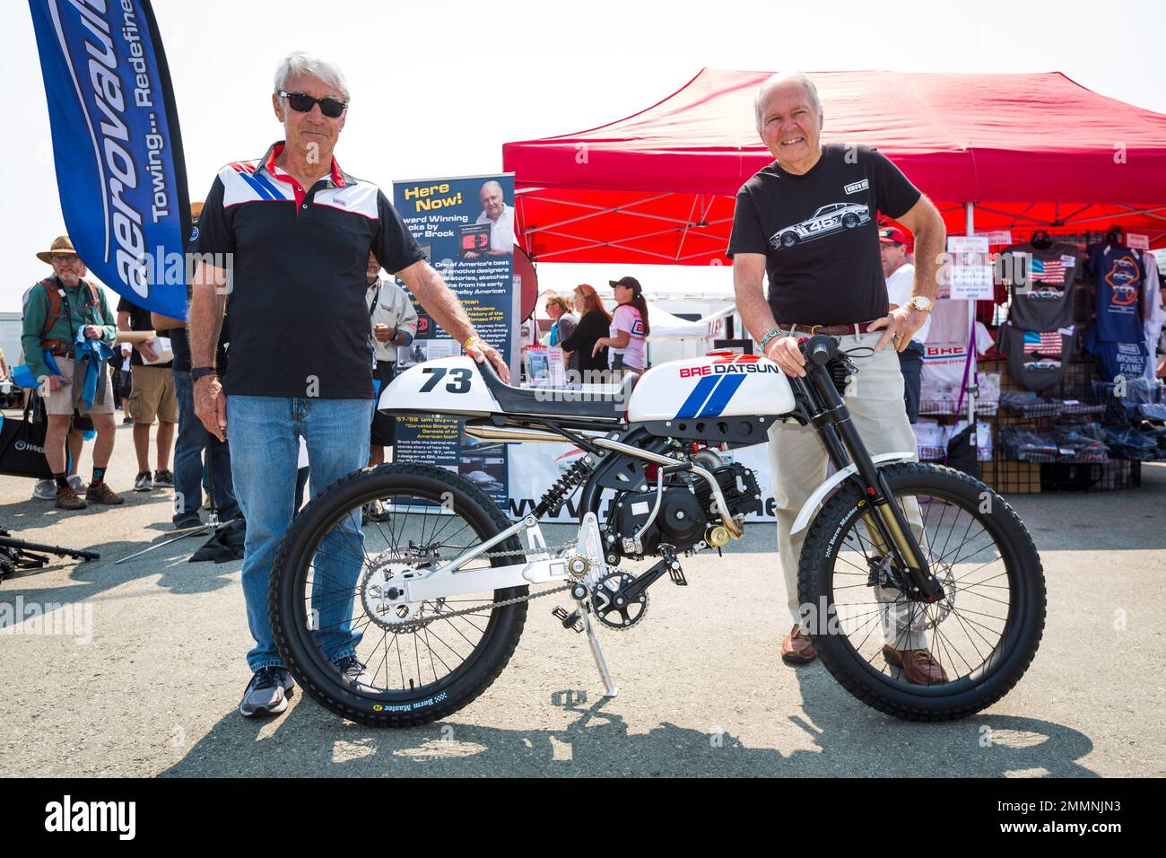 Nissan/Datsun racing legends, Jon Morton and Peter Brock with a ...