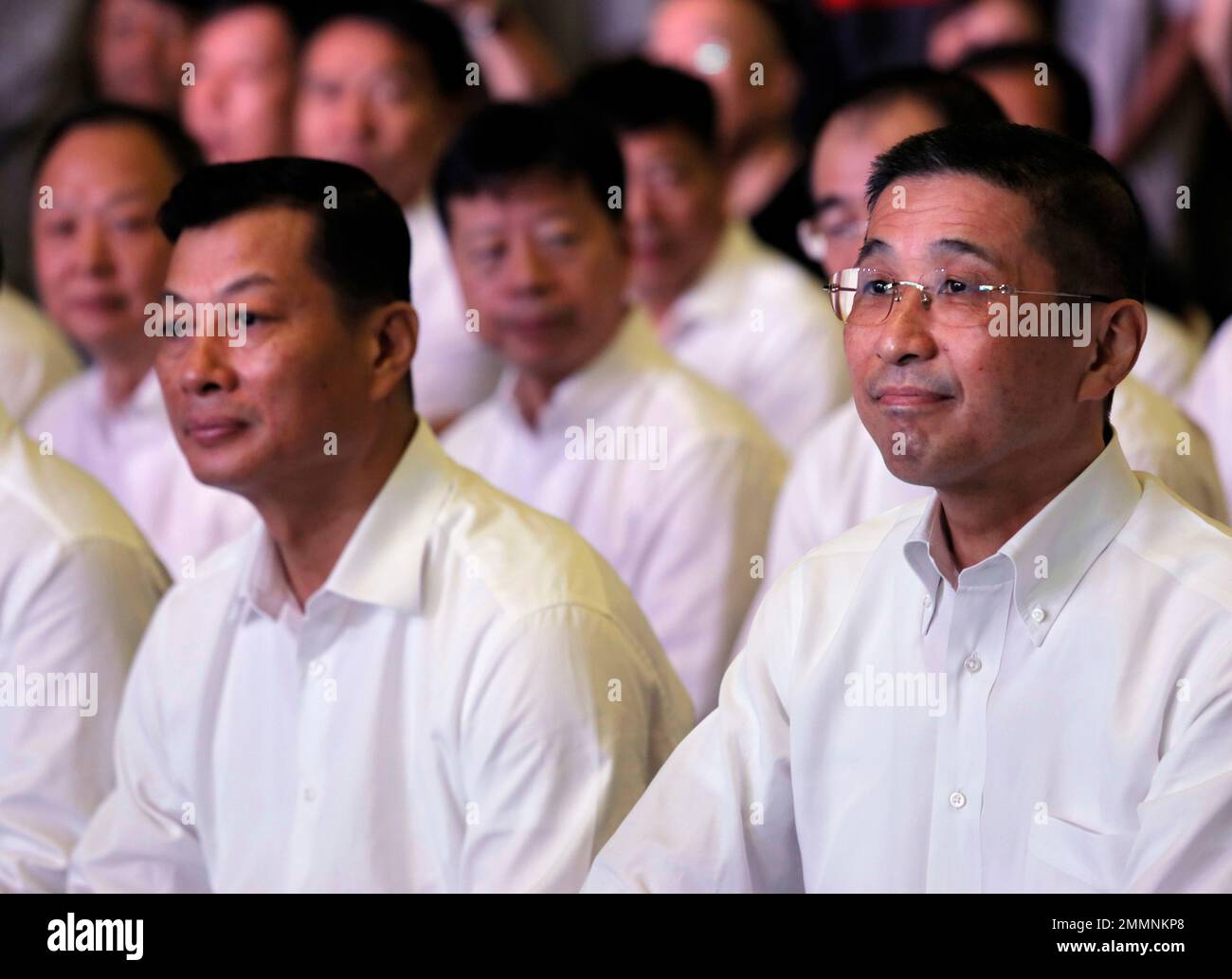 Hiroto Saikawa, Nissan Motor Co., Ltd's president and CEO, right, and ...