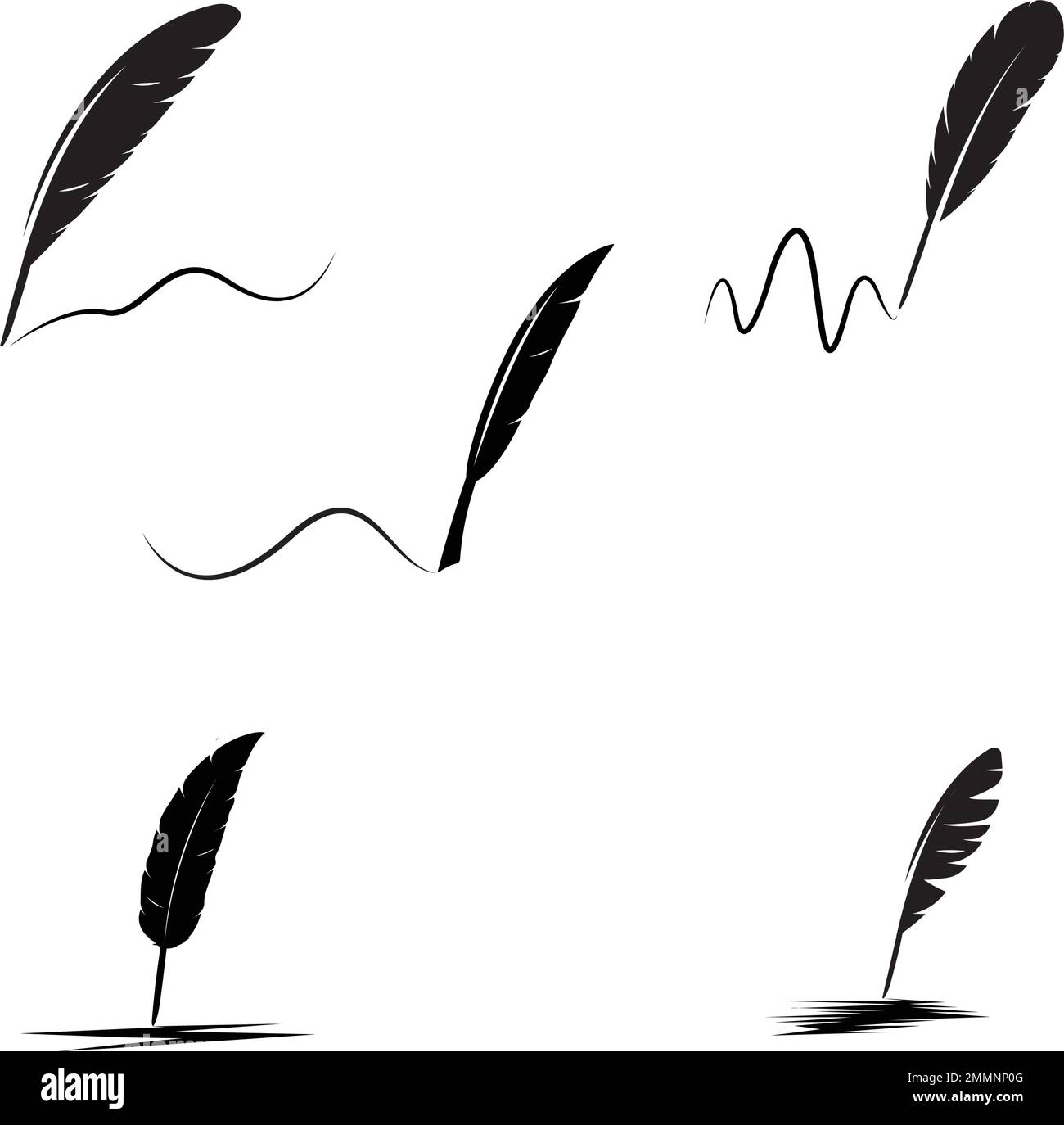 feather quill pen icon,classic stationery illustration Stock Vector ...