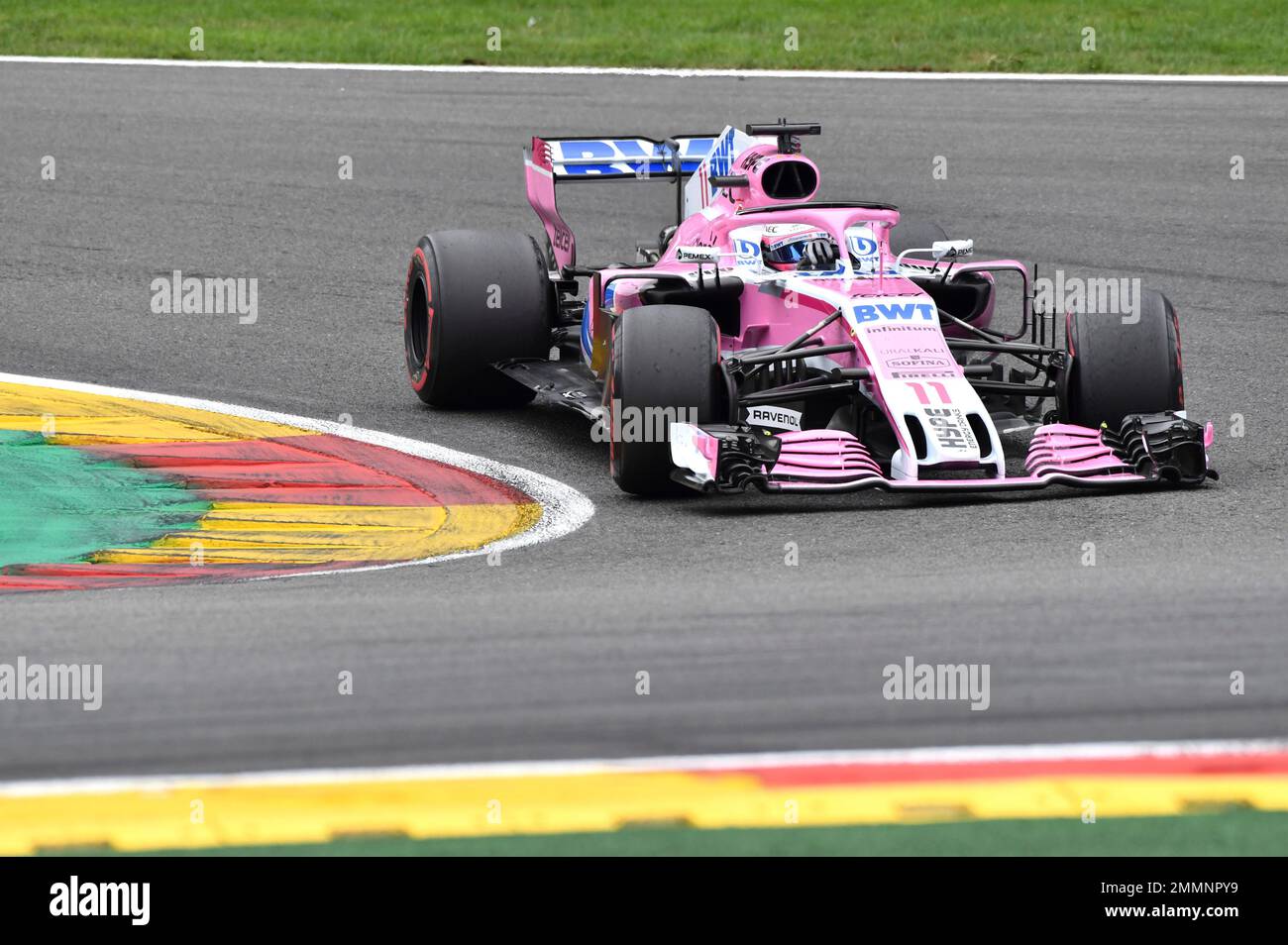 Force India driver Sergio Perez of Mexico steers his car during the ...