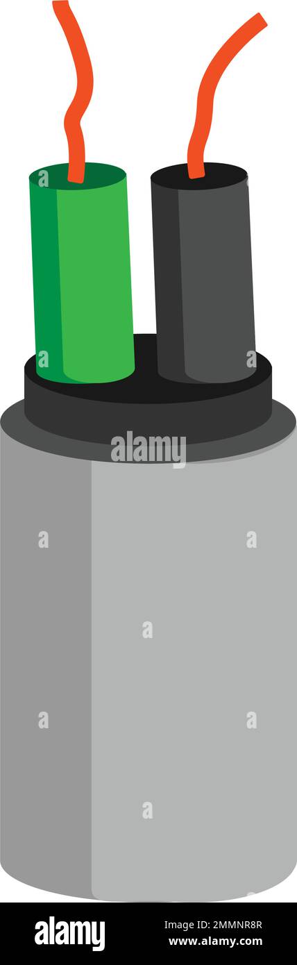 Optical fiber flat line vector icons. Network connection, computer wire ...