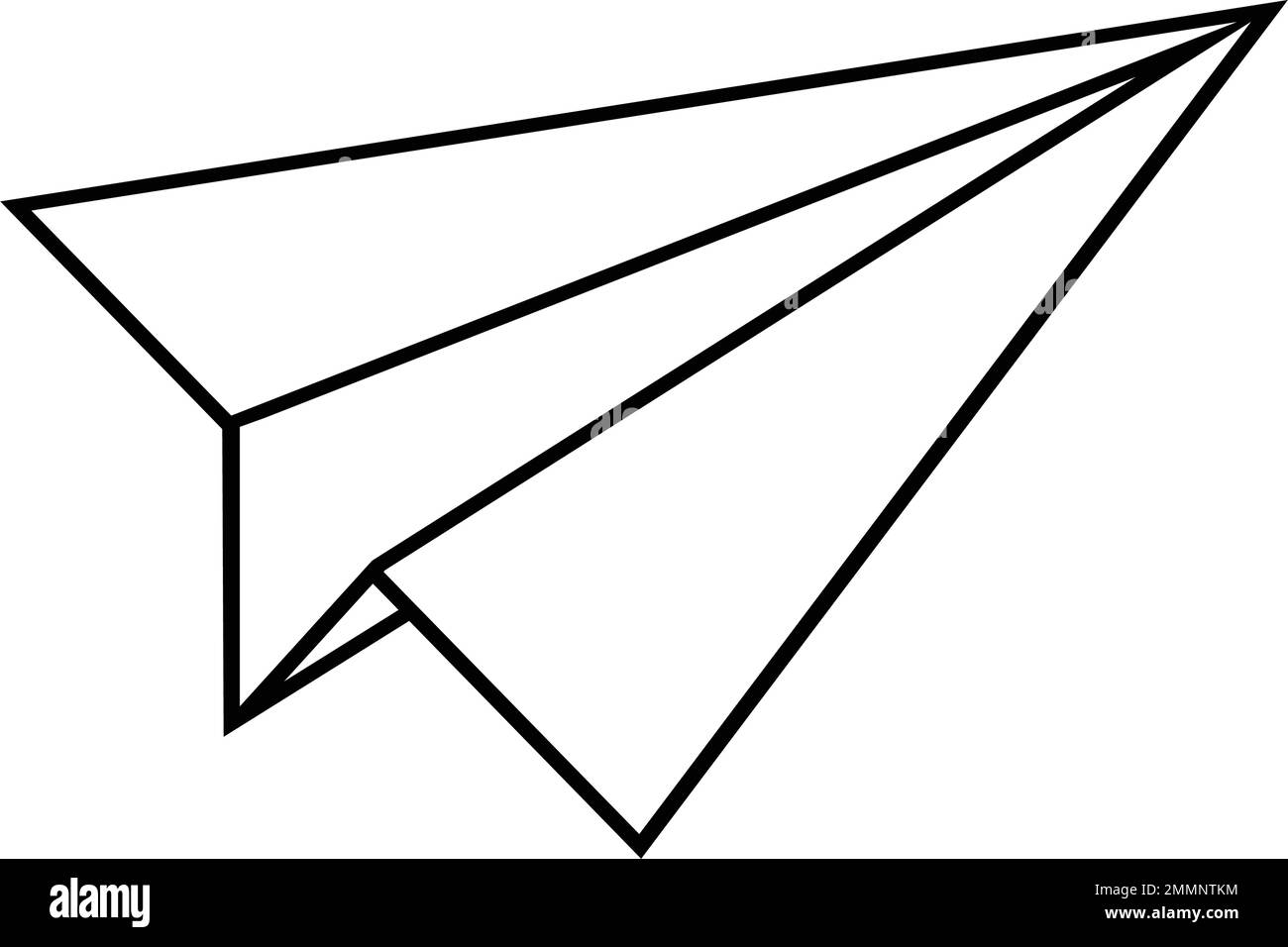 Start Up Business Outlined Line Vector Icon Paper Plane Stock Vector ...