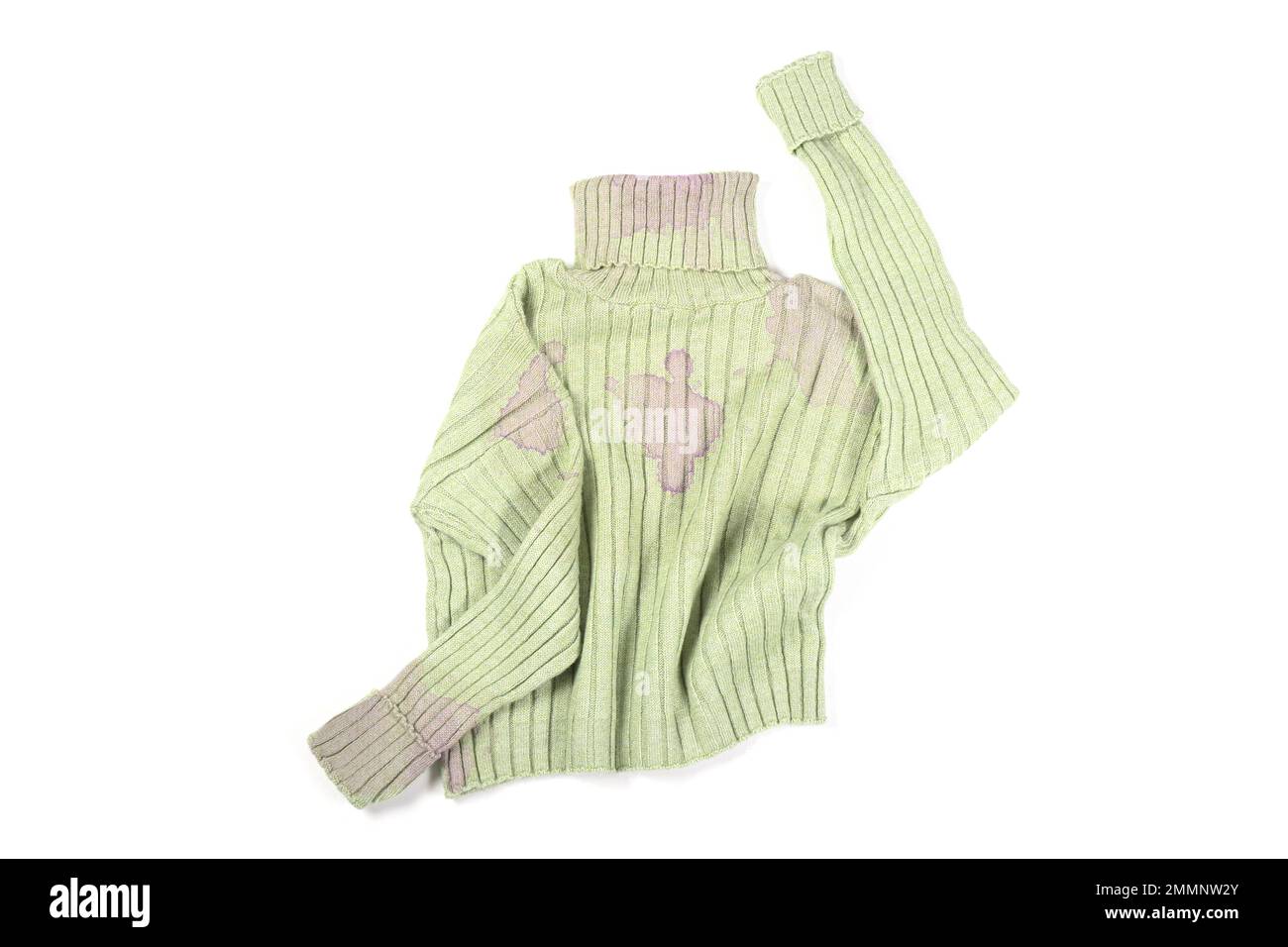 Dirty sweater on white background Stock Photo - Alamy