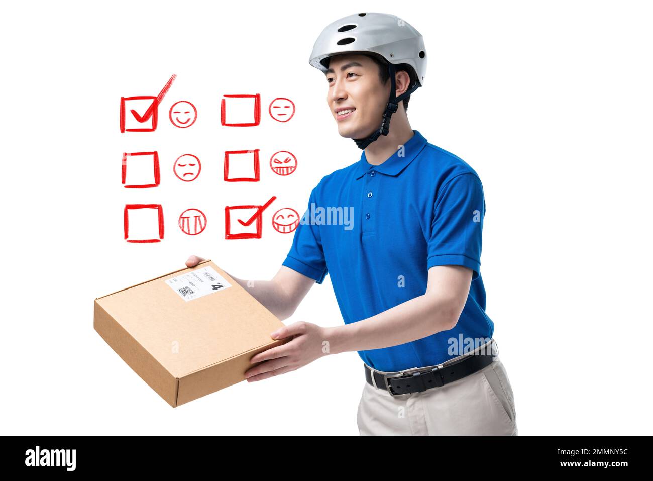 Young delivery person Stock Photo - Alamy