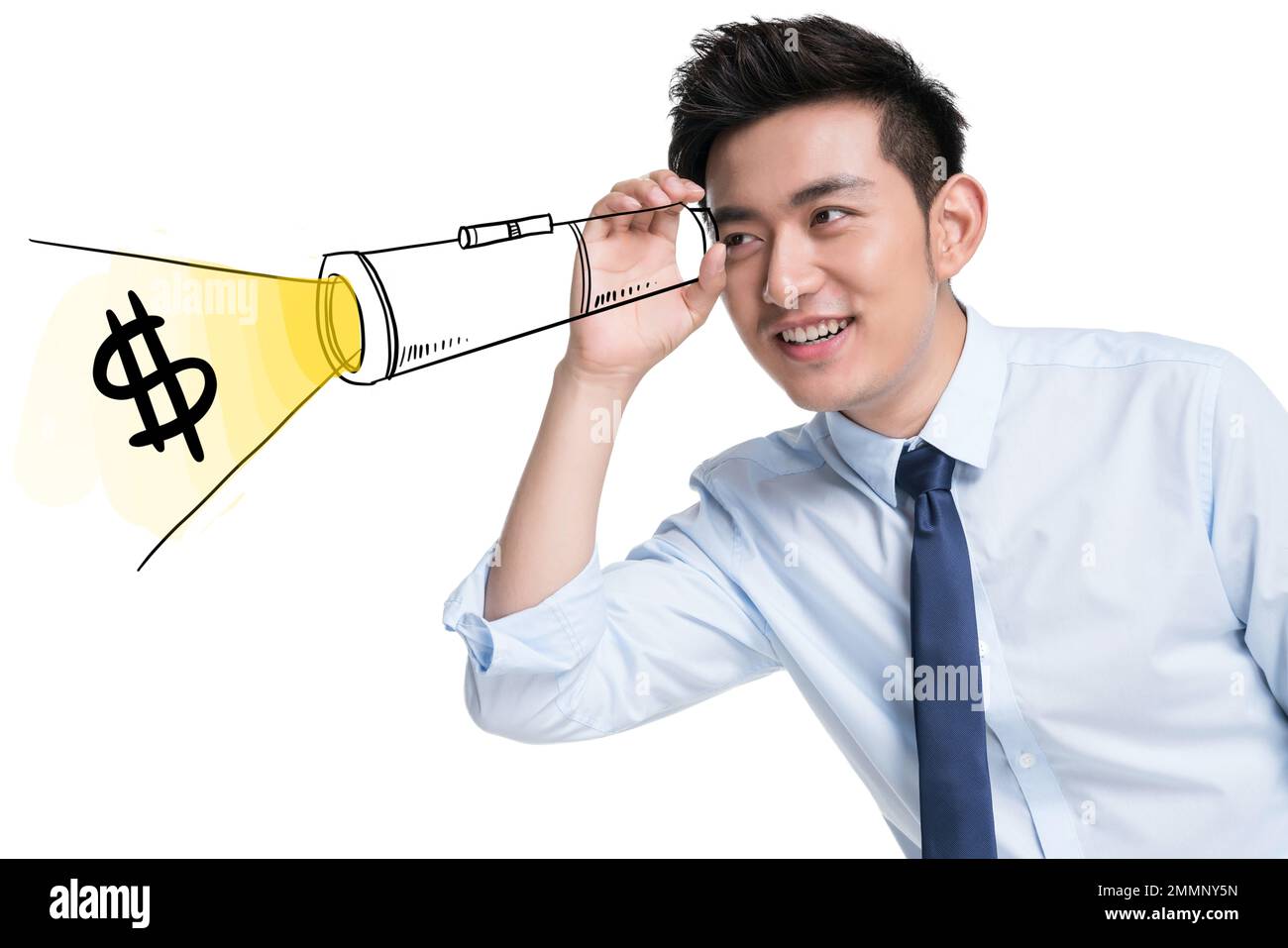 A young business man do gestures Stock Photo - Alamy