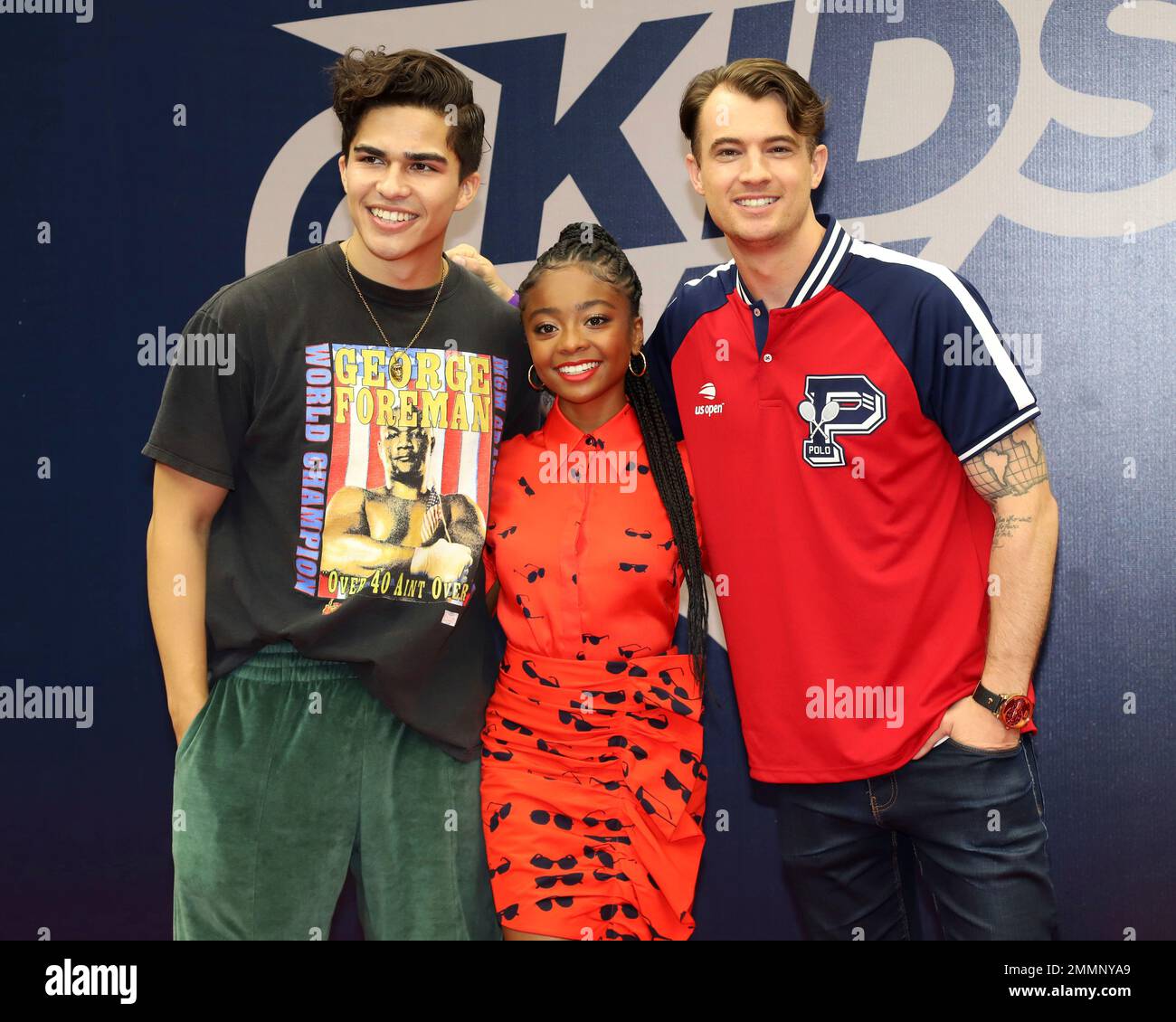 Alex Aiono, from left, Skai Jackson and Morgan Tompkins attend Arthur ...
