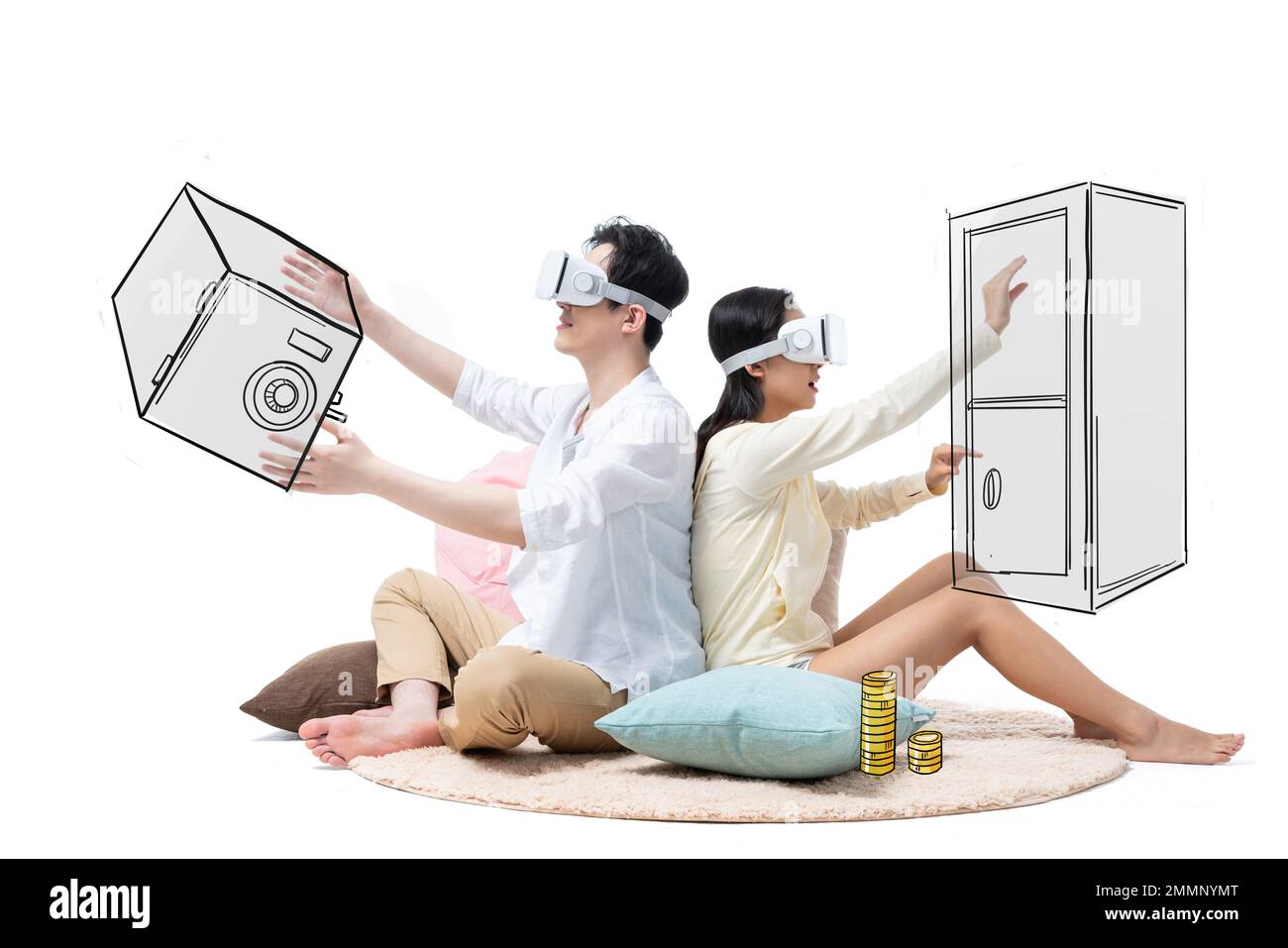 Young men relaxing in Cut Out Stock Images & Pictures - Alamy