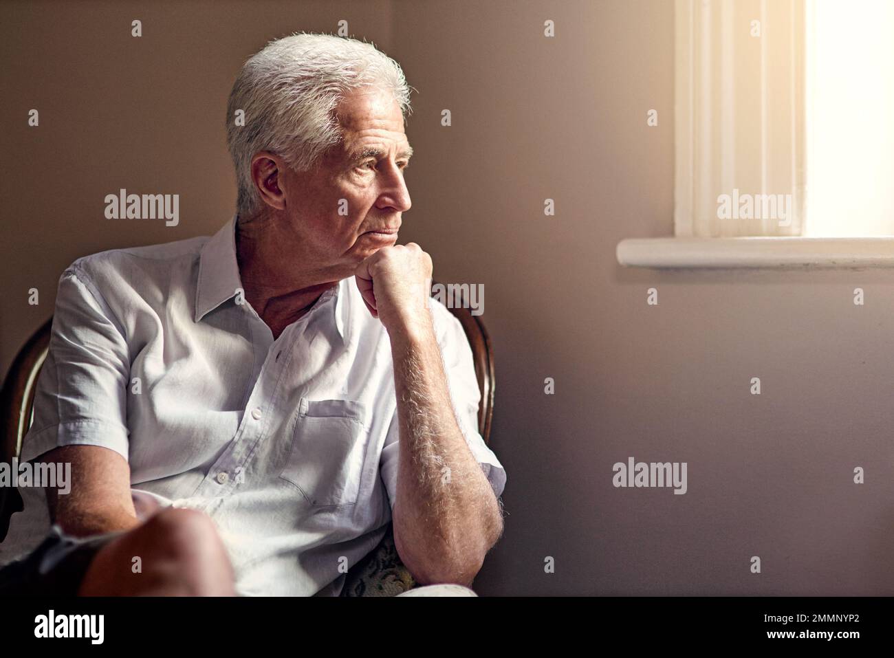 Thoughtful retired man thinking looking hi-res stock photography and ...