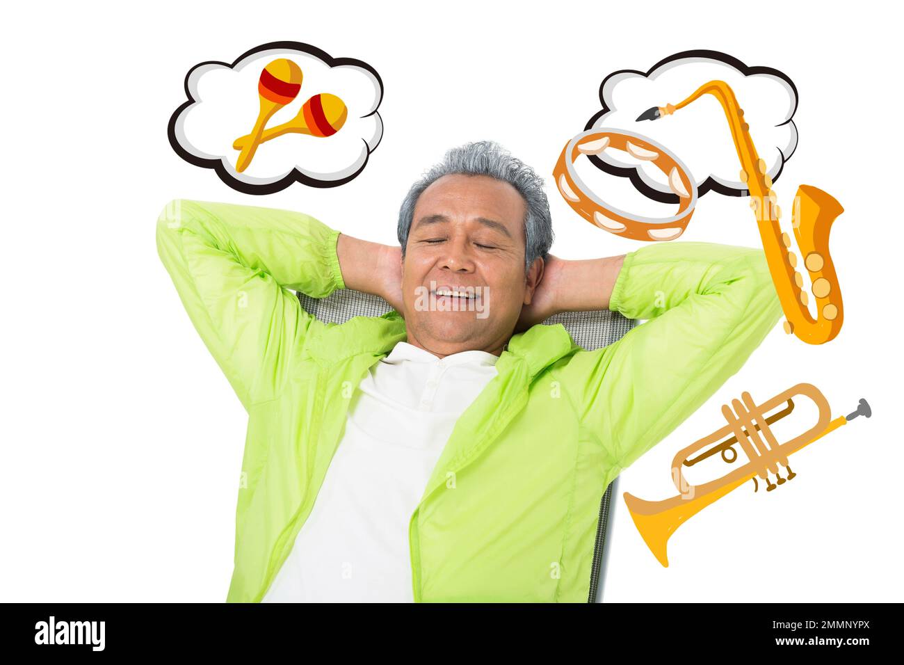 The old man dream of life Stock Photo - Alamy