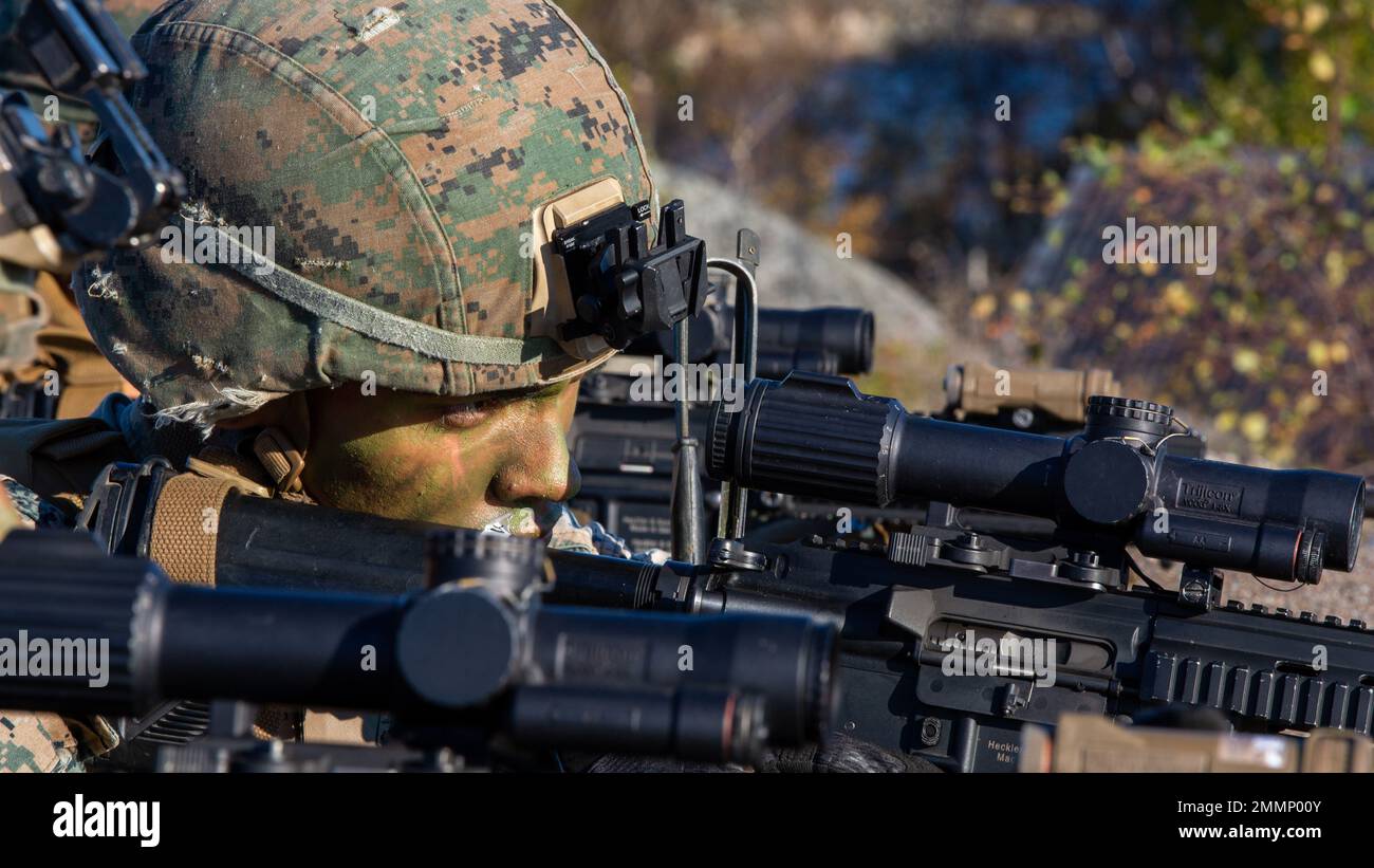 U.S. Marine Corps Cpl. Allen Rodriguez, fire team leader, with 1st ...