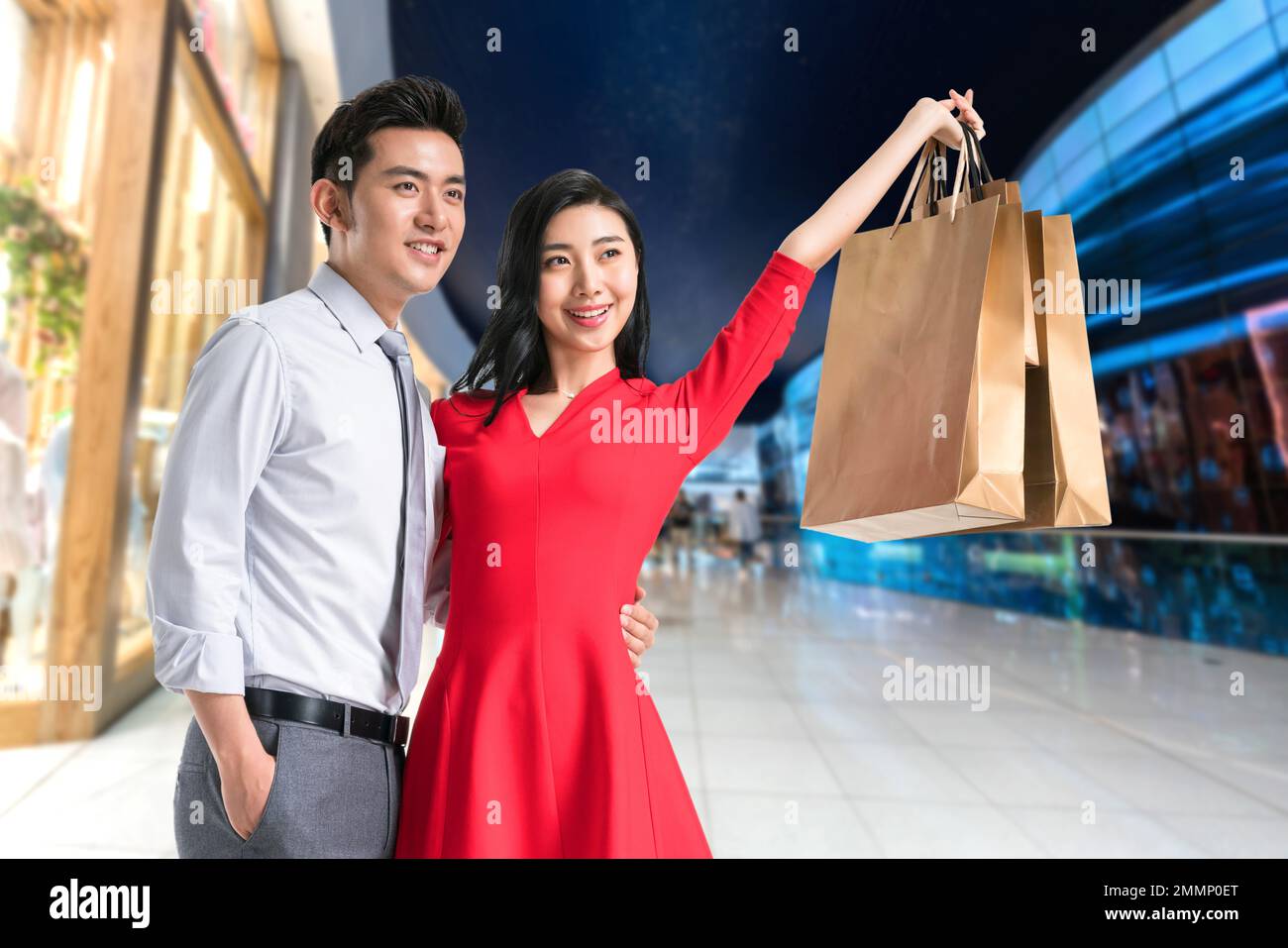 Young lovers shopping mall hi-res stock photography and images - Alamy