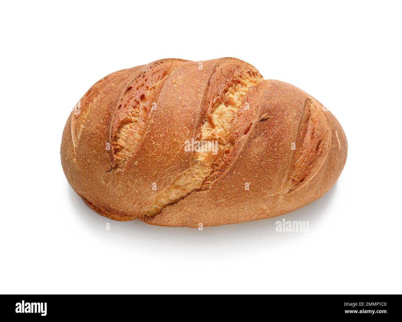 Loaf of fresh bread isolated on white background Stock Photo - Alamy