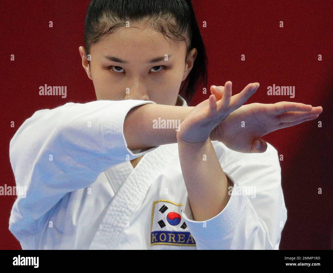 South Korea's Ada Wong performs during the women's kata karate at the ...