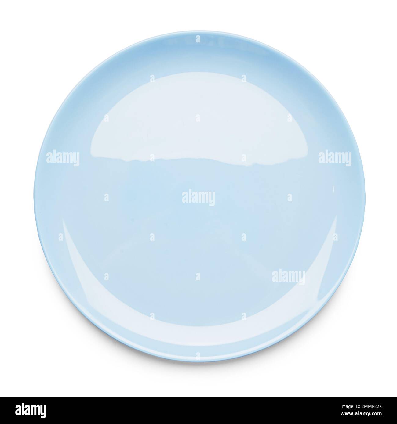 Blue ceramic plate isolated on white background Stock Photo - Alamy