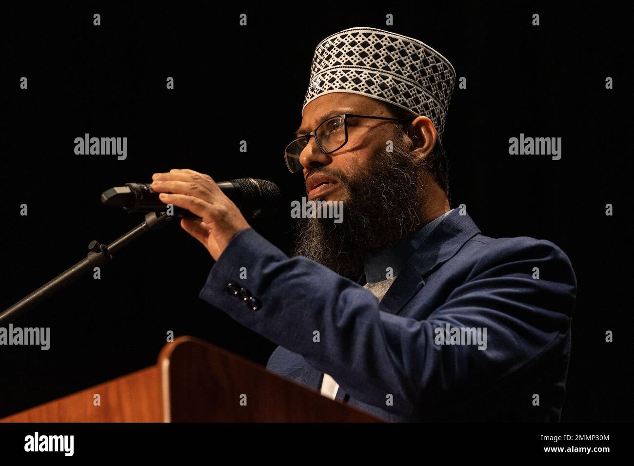 New York, USA. 29th Jan, 2023. Imam and Khatib Dalouer Hassain of ...