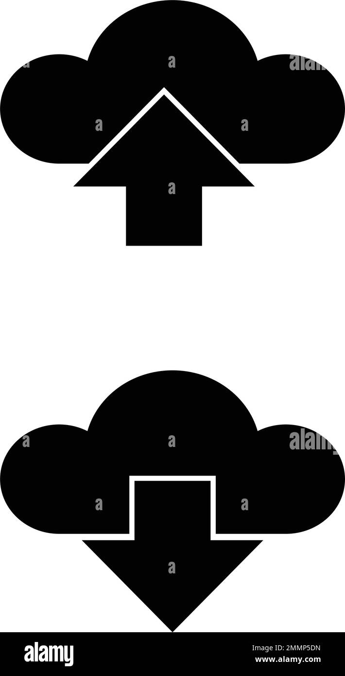 upload and download logo illustration design Stock Vector Image & Art ...