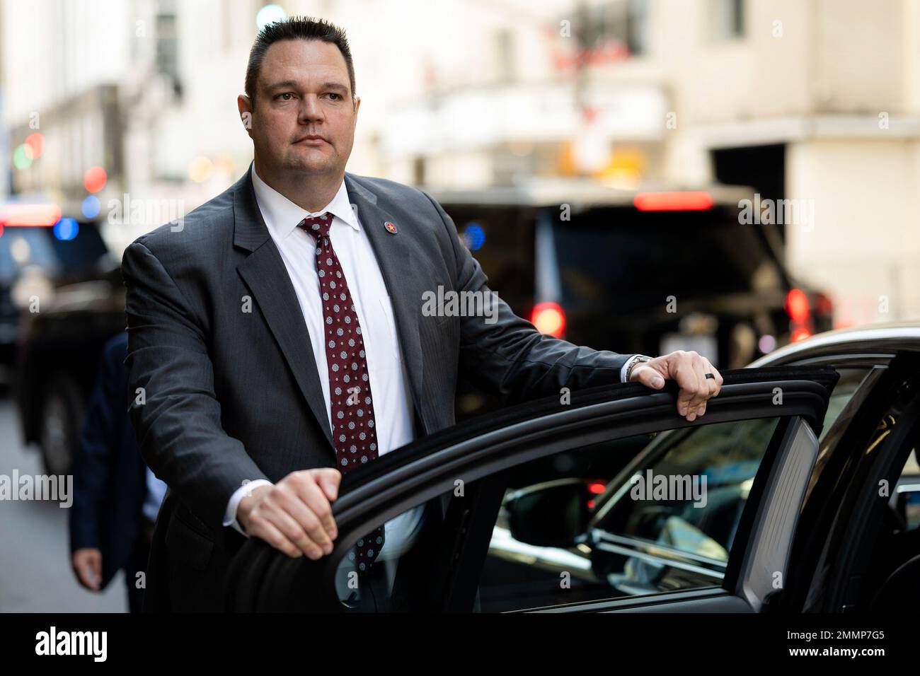 A U.S. Secret Service Agent provides security during the United Nations ...