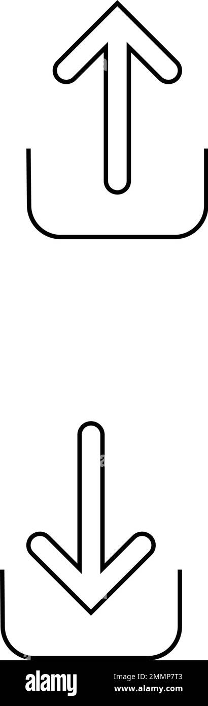 upload and download logo illustration design Stock Vector Image & Art ...