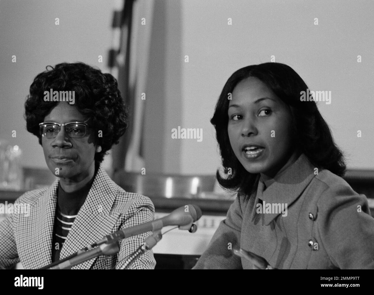 Rep. Shirley Chisholm (D-N.Y.), left, and Yvonne Burke (D-Calif ...