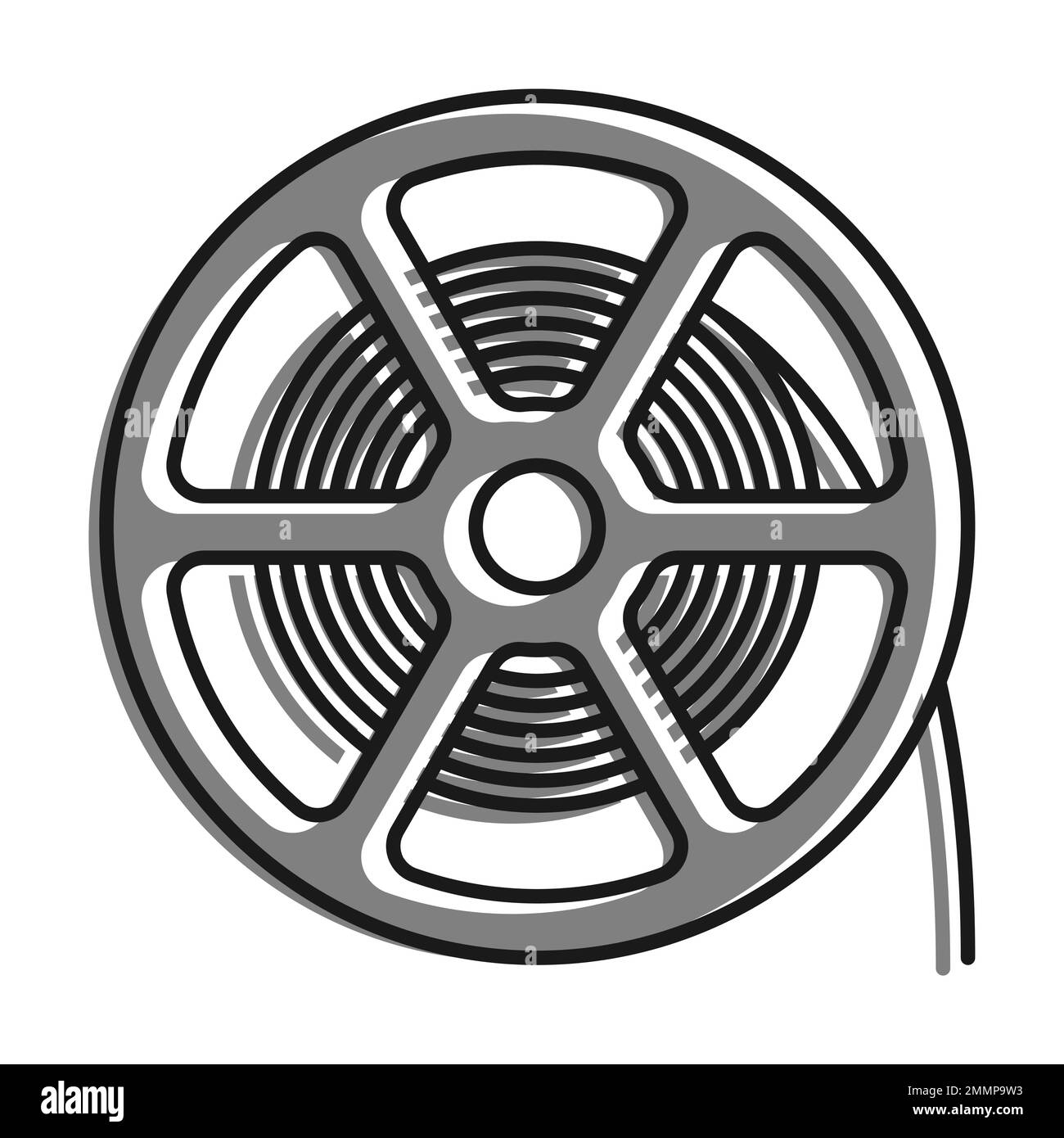 Linear filled with gray color icon. Reel With Old 35 Mm Photo Film ...