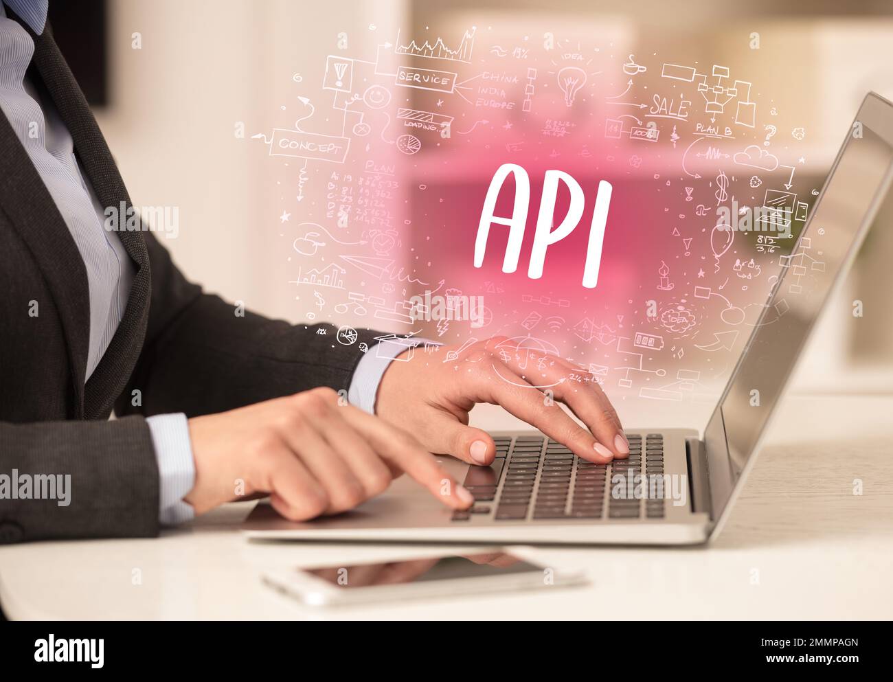 hand working on new modern computer Stock Photo - Alamy