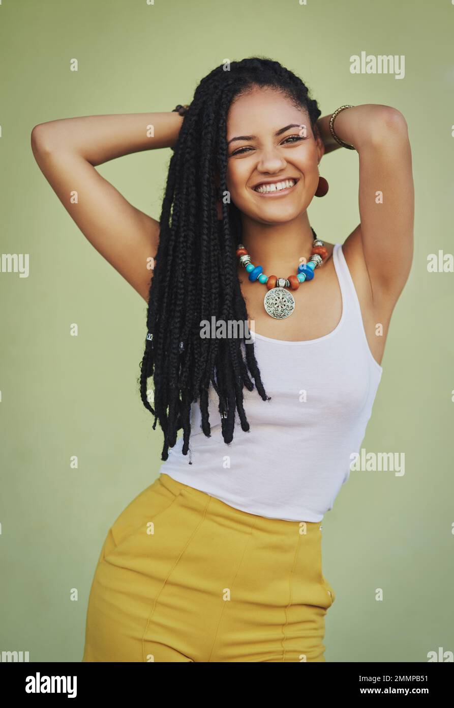 Be bold, be beautiful, be you. Portrait of an attractive young woman ...