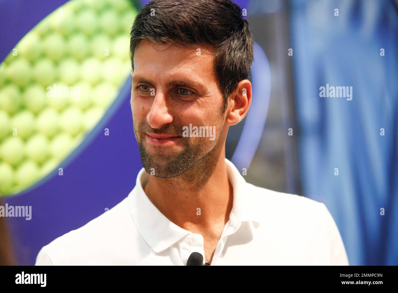 Professional tennis player Novak Djokovic makes an appearance at the ...