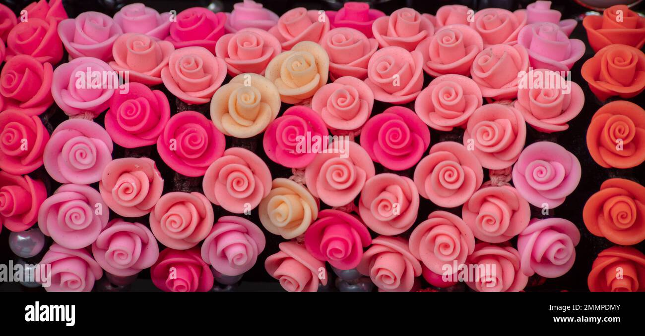 Beautiful colors of plastic Rose and Lilly flower bouquet with ...