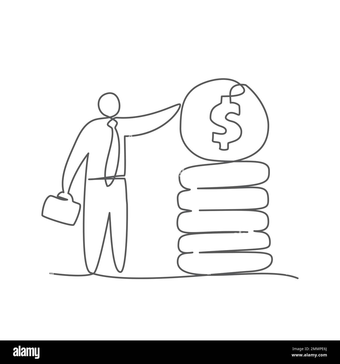 Money line drawing hi-res stock photography and images - Alamy