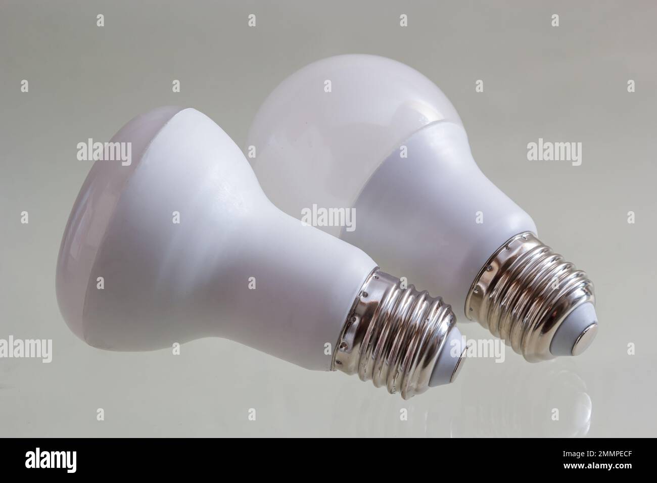 LED, New technology light bulb isolated on white background, Energy ...