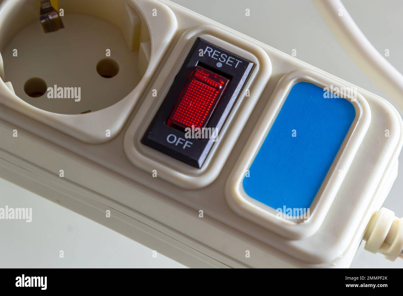 Close up of extension power strip isolated on white Stock Photo - Alamy