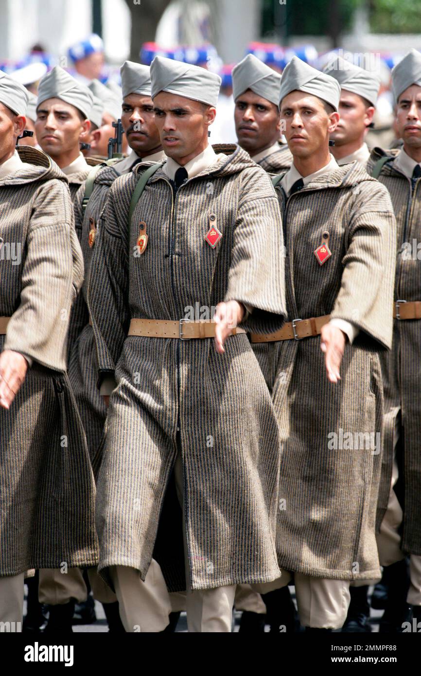 FILE - In this May 14, 2006 file photo, Moroccan Army soldiers parade ...