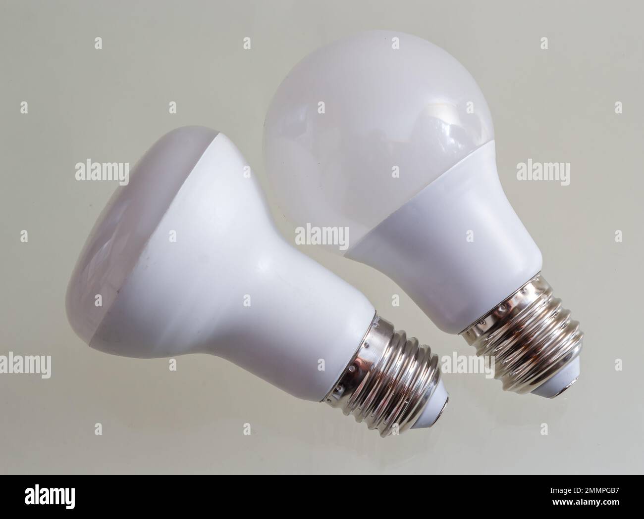 LED, New technology light bulb isolated on white background, Energy ...