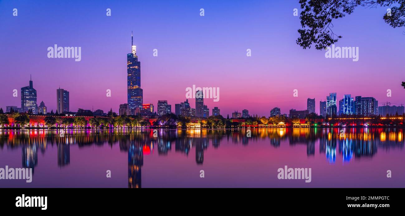 Nanjing city night view hi-res stock photography and images - Alamy