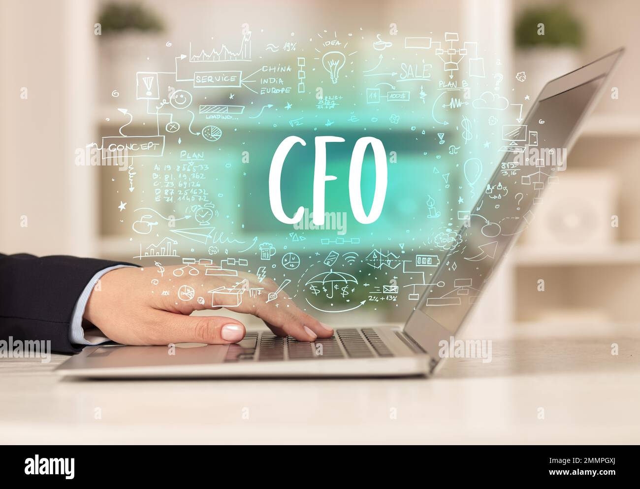 hand working on new modern computer Stock Photo - Alamy