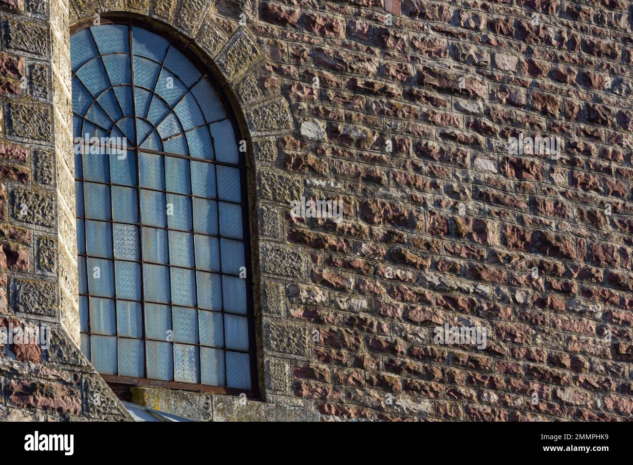 brick wall of old castle with window Stock Photo - Alamy