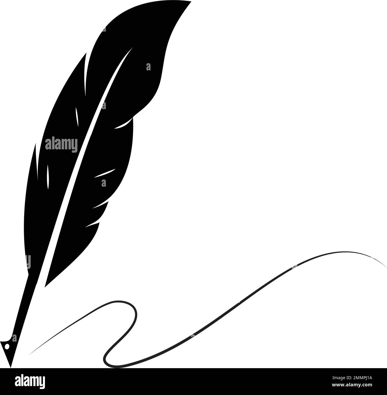 feather pen logo illustration design Stock Vector Image & Art - Alamy