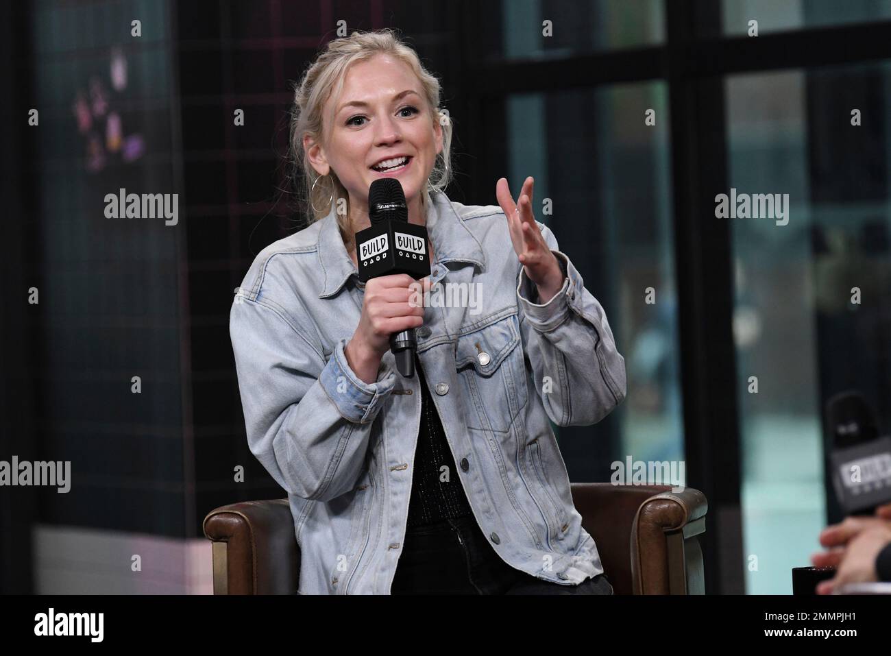 Actress and singer Emily Kinney participates in the BUILD Speaker ...